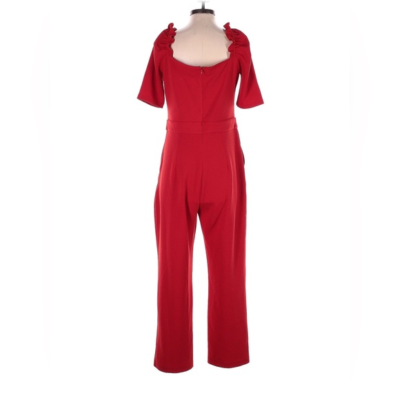 Mango | Pants & Jumpsuits | Mng Mango Red Flowy Long Jumpsuit | Poshmark